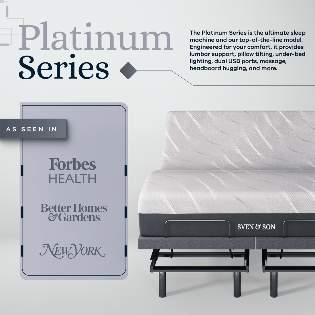 Platinum Series Adjustable Bed Base + Choice of Mattress Bundle